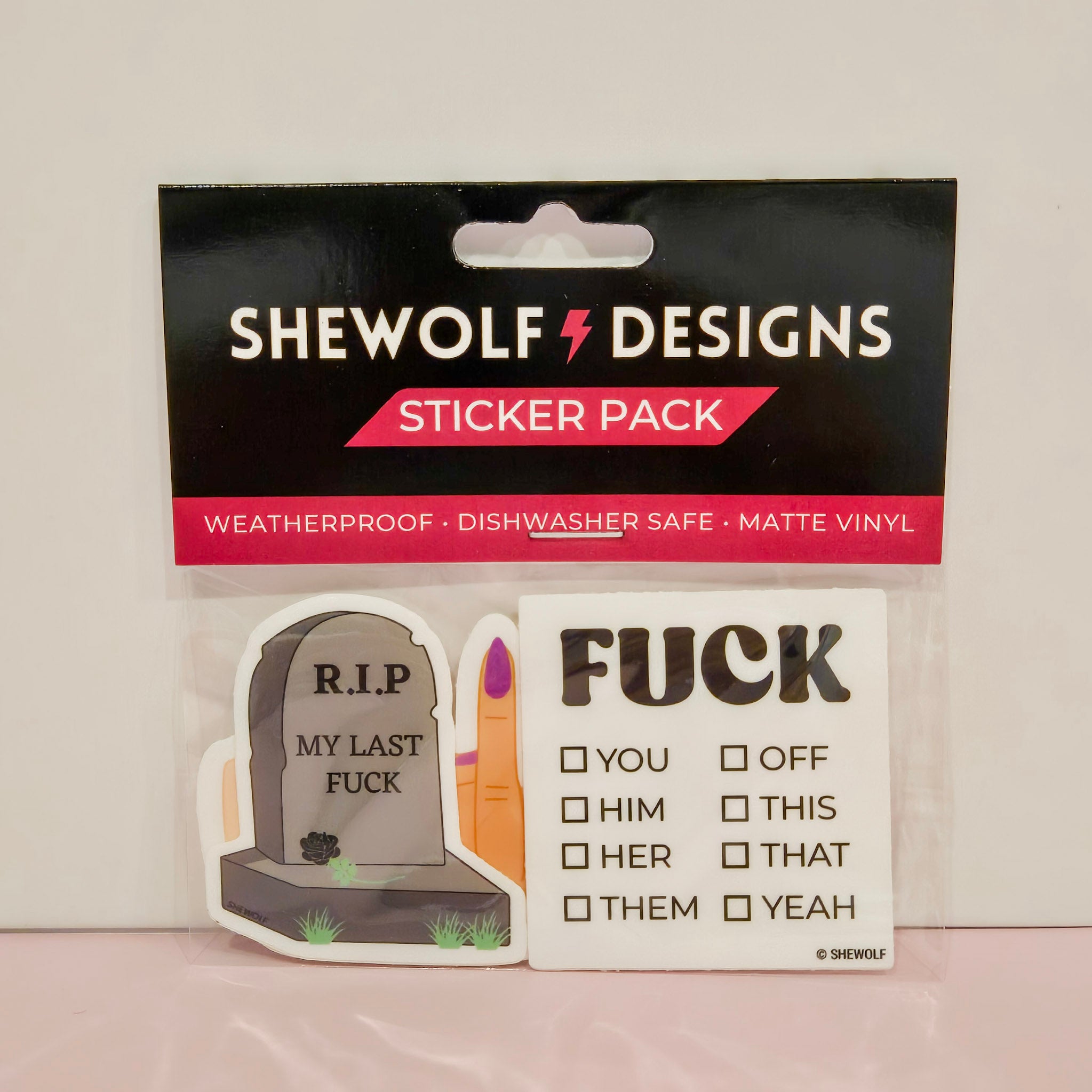 Fuck Yeah Sticker Pack Shewolf