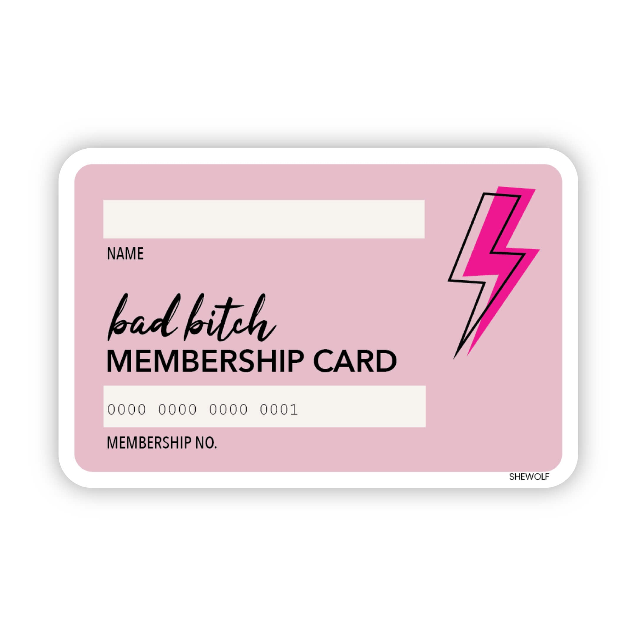 Bad Bitch Card Sticker – SHEWOLF